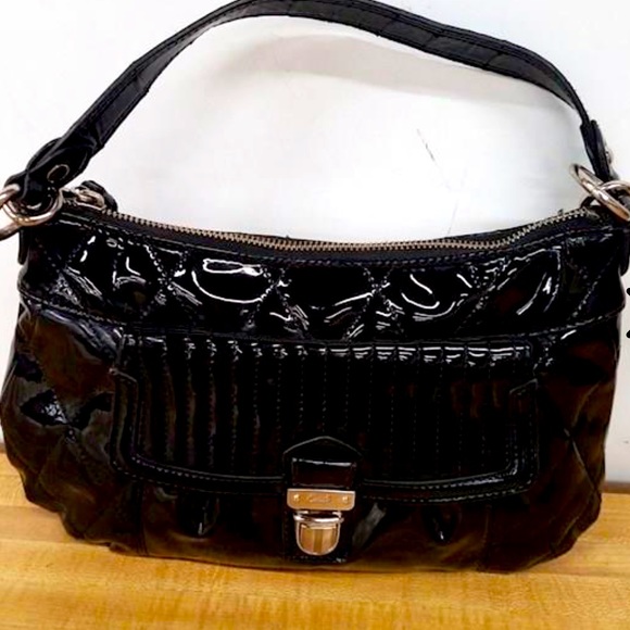 Coach | Bags | Coach Patton Leather Blacksilver Hardware Push Lock On ...